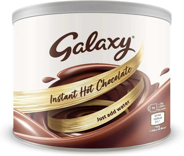 GALAXY HOT CHOCOLATE 1kg (Pack of 1) 40 Servings Just Add Water or Milk ...