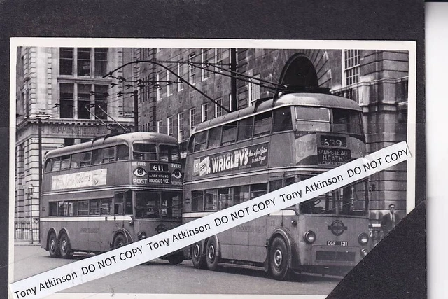 LONDON TRANSPORT - B2 Type Trolley Bus No. 131 @ Moorgate - Photo ...