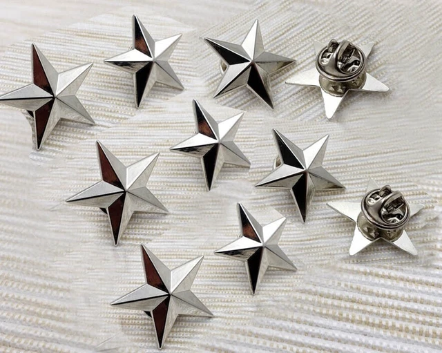 5 PAIRS WW2 Us Military Army Air Force One Star General Rank Badge Pin ...