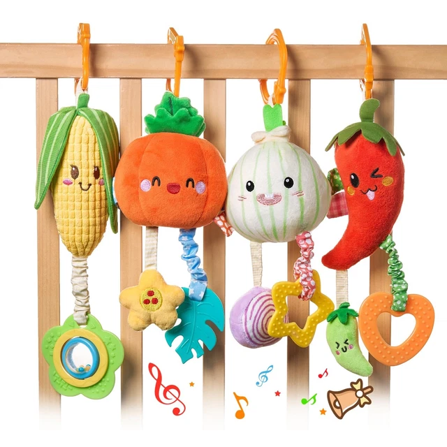 TUMAMA KIDS BABY Vegetable Hanging Rattle Soft Plush Rattle Toy with ...