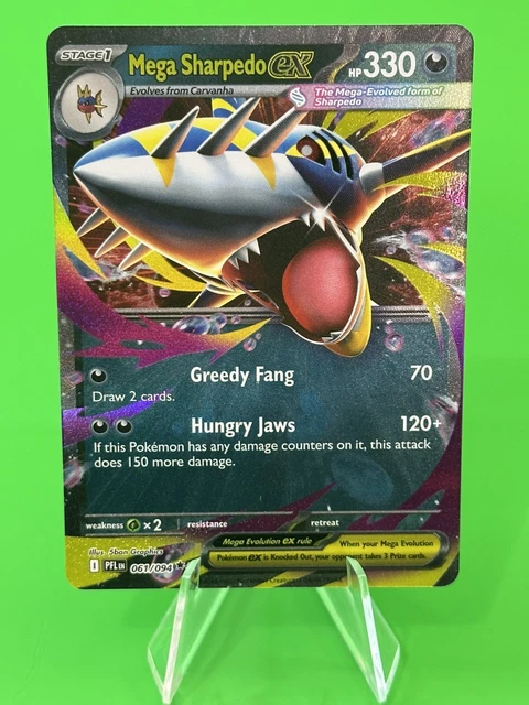 POKEMON MEGA SHARPEDO ex Phantasmal Flames Double Rare 061/094 NM!!! $3 ...
