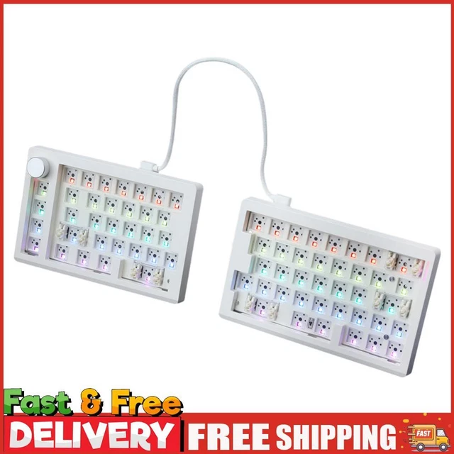 SPLIT MECHANICAL KEYBOARD Kit RGB Ergonomics Game Keyboard PC Gamer ...