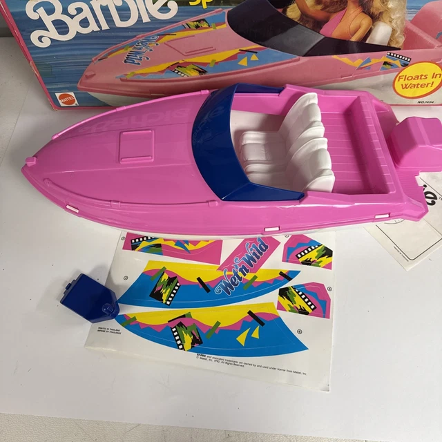 RARE MATTEL 1990 Barbie Wet n’ Wild Speedboat w/ Box NOS $84.22 ...