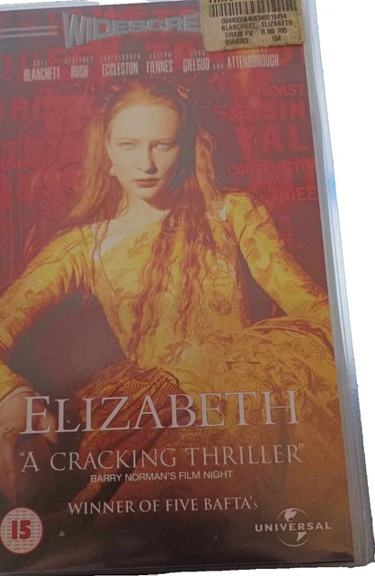ELIZABETH, WIDESCREEN PAL VHS Video Tape, Cate Blanchett Christopher ...