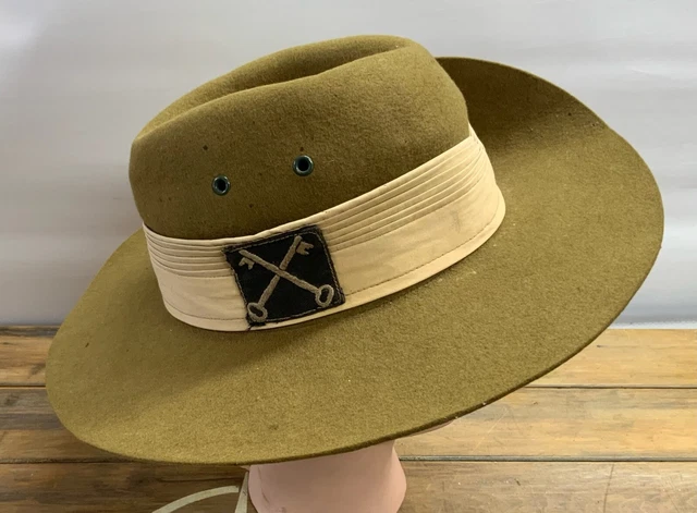 WW2 BRITISH ARMY slouch hat. with divisional patch 2nd infantry div. £ ...
