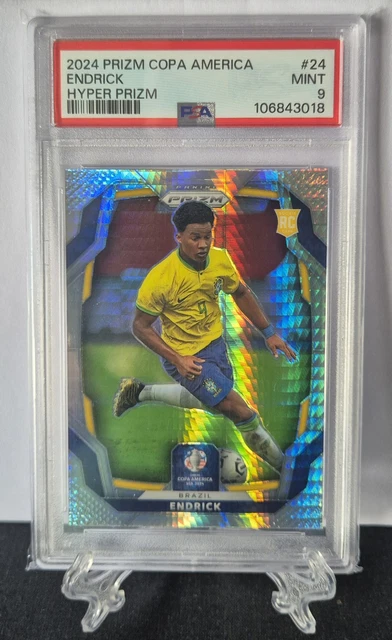 ENDRICK RC HYPER Prizm 2024 Panini Copa America Brazil PSA 9 £31.88 ...