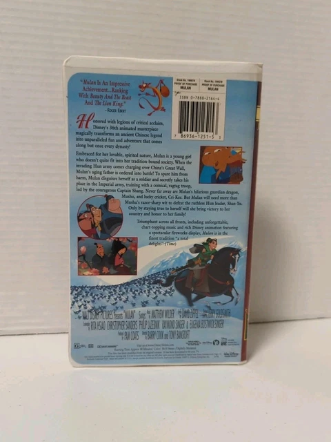MULAN VHS TAPE Walt Disney Clamshell Gold Collection £7.10 - PicClick UK
