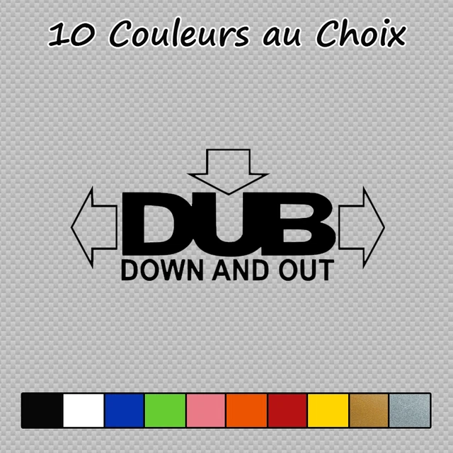 STICKER JDM DUB Down And Out Decal D-228 OEM DUB Japan Couleurs au ...