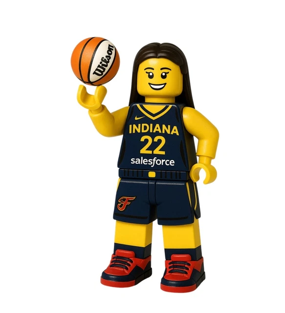 (STICKER) WNBA CAITLIN Clark Indiana Fever Minifigure Water Resistant ...