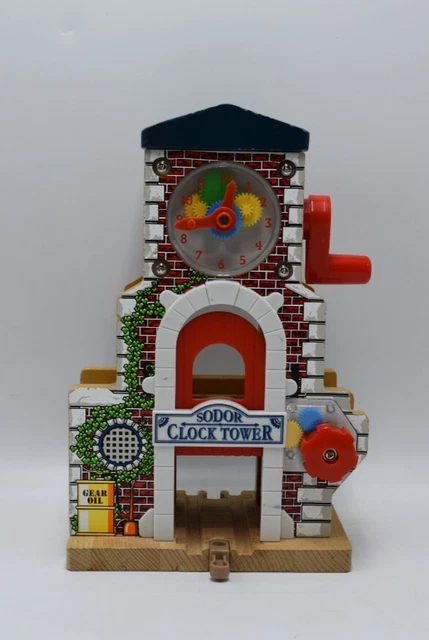 RARE SODOR CLOCK Tower Thomas & Friends Train Wooden Railway Working ...
