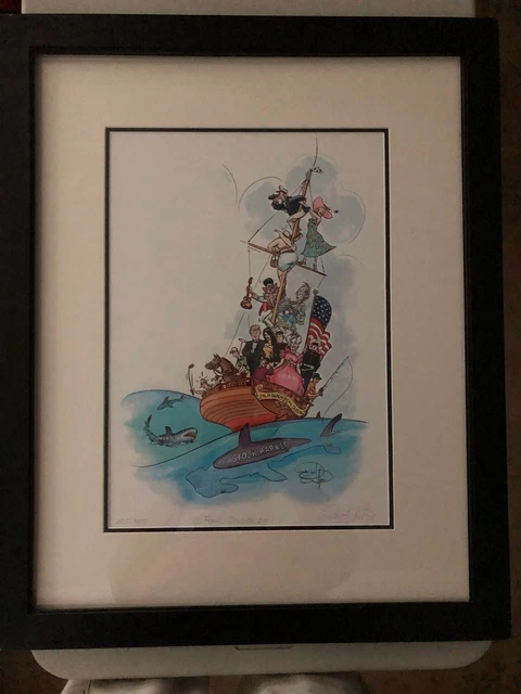 DESSIN ANIMÉ DAVID Wilson / Donald Trump Rocky Seas-On signé 2009 EUR ...