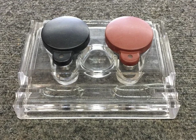 VINTAGE/ANTIQUE FRANK A Weeks Paragon #35 Glass Double Inkwell w ...