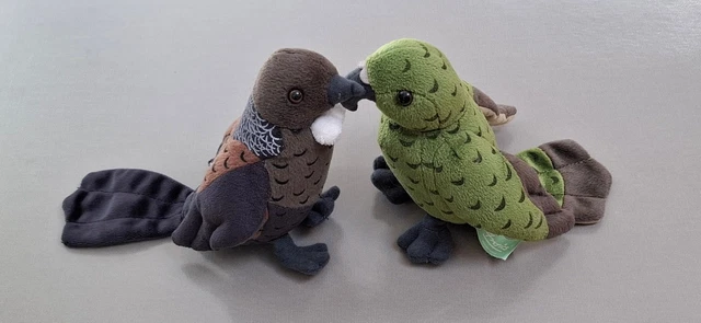NEW ZEALAND ANTICS Soft Toy Plush Beanie Comforter x 2 Tui and Kea ...