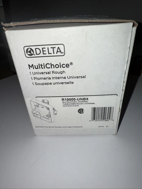 DELTA R10000-UNBX MULTICHOICE Universal Tub & Shower Rough-In Valve £14 ...