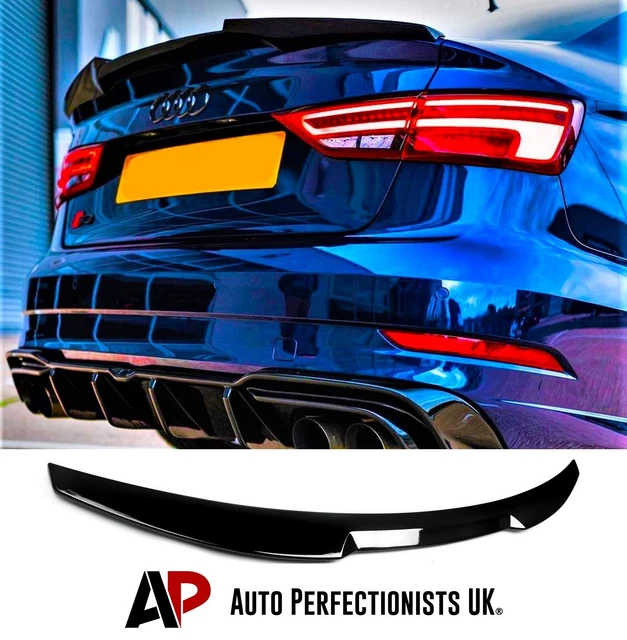 AUDI A3 S3 RS3 8V Saloon Gloss Black M4 Style Rear Boot Spoiler Lip ...