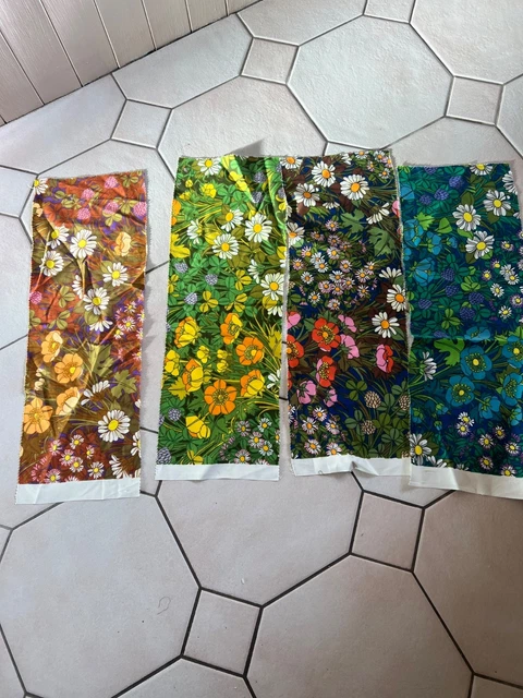 RARE VINTAGE SAMPLES Fabric John Lewis Jonelle MEADOW FLOWERS X 4 ...