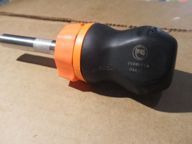 SNAP-ON STUBBY RATCHETING Screwdriver with SGDMRCI-10 Shaft, Orange and ...