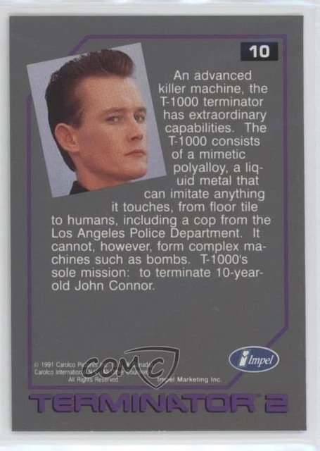1991 IMPEL TERMINATOR 2: Judgement Day Robert Patrick The Unstoppable T ...