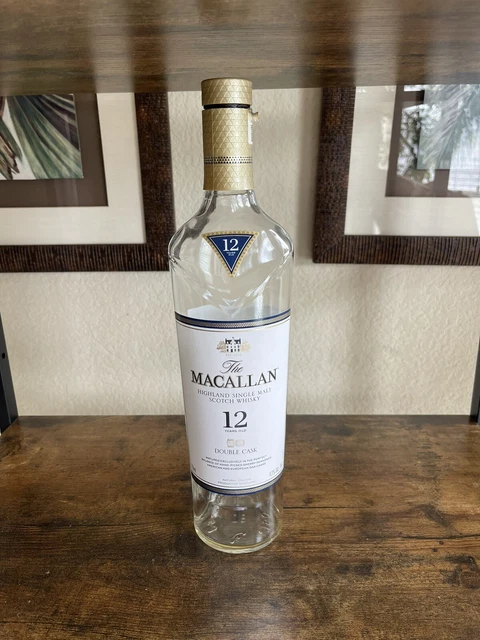 THE MACALLAN 12 Year Old Double Cask Scotch Empty Bottle ONLY 750 ML £ ...