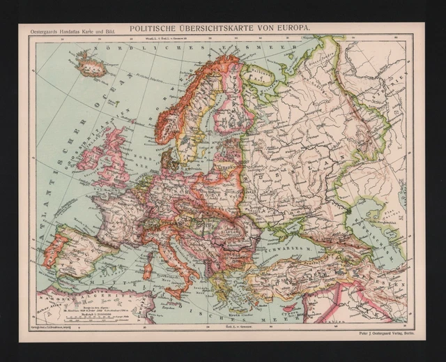 CARTE MAP 1929 : carte politique de l'Europe. EUR 19,99 - PicClick FR