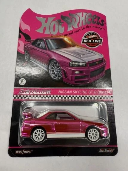 HOTWHEELS, NISSAN SKYLINE GT-R34, Pink party car, Convention, RLC, OVP ...