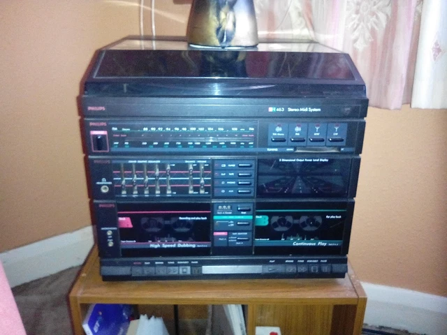 PHILIPS F1463 MIDI Stereo System. (Radio, 2 cassette decks & turntable ...