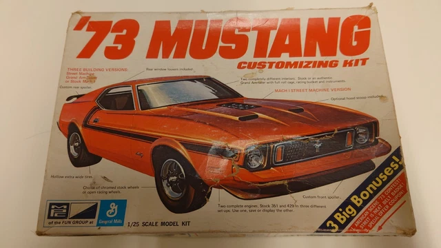 MPC 1973 FORD Mustang 3In1 - Started 1/25 Scale Model Kit Collection ...