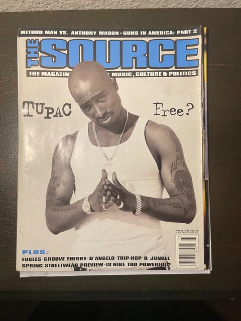 1996 TUPAC SHAKUR The Source Magazine Cover “Tupac Free?” March 1996 ...