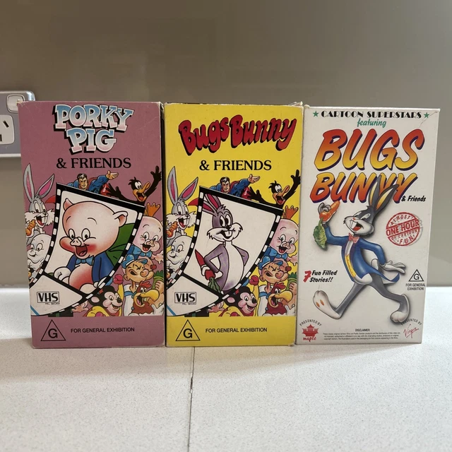 PORKY PIG AND friends VHS Cartoon Classic and 2x bugs bunny $15.00 ...