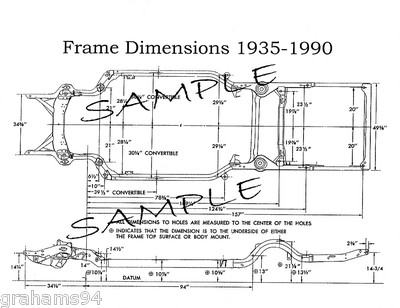 1970 PLYMOUTH ROADRUNNER Satellite NOS Frame Dimensions Wheel Alignment ...