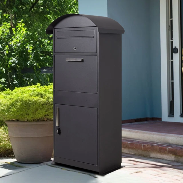 3.7FT LARGE PARCEL Delivery Drop Box Outdoor Post Box Package Secure ...