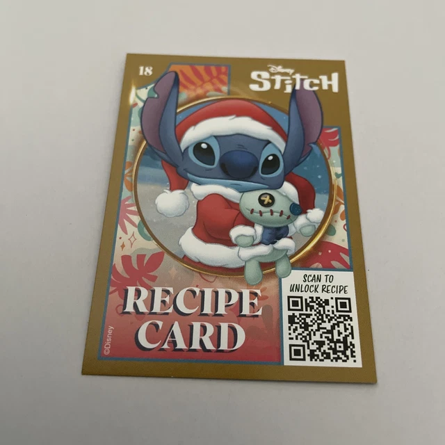 MORRISONS DISNEY CHRISTMAS Party 2025 Trading Card Stitch - Recipe Card ...