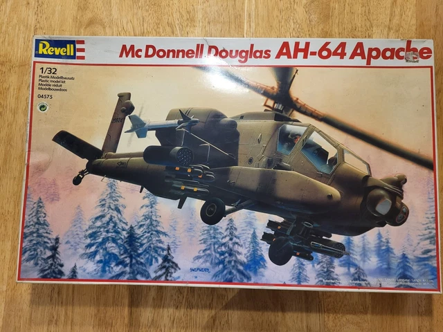 REVELL 1:32 MCDONNELL Douglas AH-64 APACHE Helicopter Model Kit 04575 £ ...