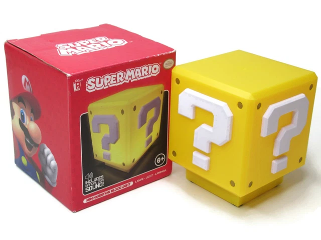 SUPER MARIO BROS Mini Question Mark Block Light Official Coin Sound ...