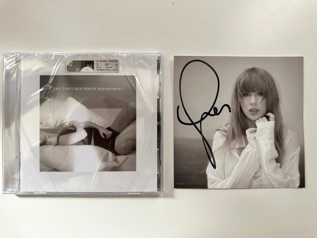 TAYLOR SWIFT SIGNED CD The Tortured Poets Department TTPD *IN HAND ...