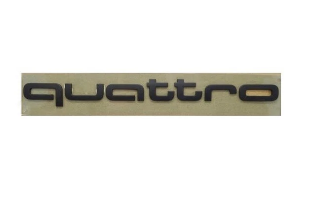 ORIGINAL AUDI QUATTRO Inscription Logo Emblème Noir Foncé Chrome Mat 31 X 2,8 CM EUR 72,47 ...