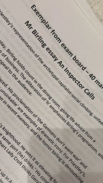 GCSE ENGLISH LITERATURE An Inspector Calls AQA English Revision Book £3 ... GCSE ENGLISH LITERATURE An Inspector Calls AQA English Revision Book £3 ...