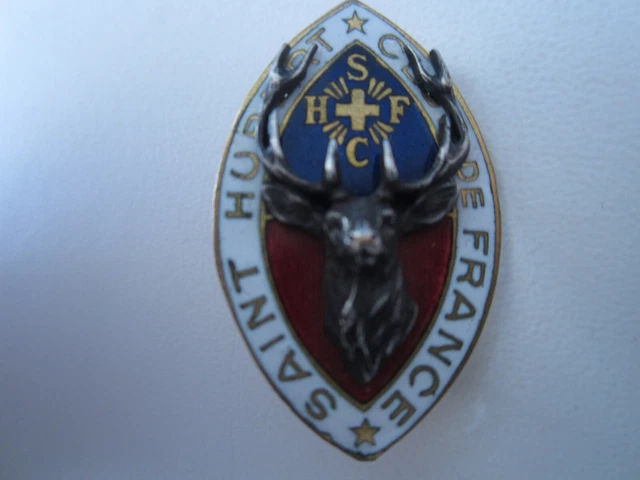 ANCIEN INSIGNE EN 2 parties chasse saint hubert club de france EUR 10 ...