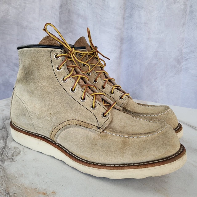 RED WING 8173 Moc Toe Boots Men's Size 9 D Sand Gray £167.51 - PicClick UK