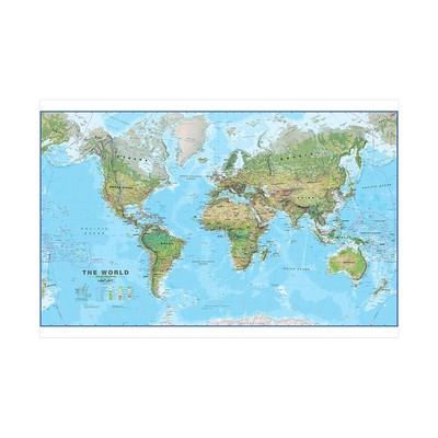 WORLD MAPS TOPOGRAPHICAL Map Detail Poster Prints Maxi A1 A2 £8.58 ...
