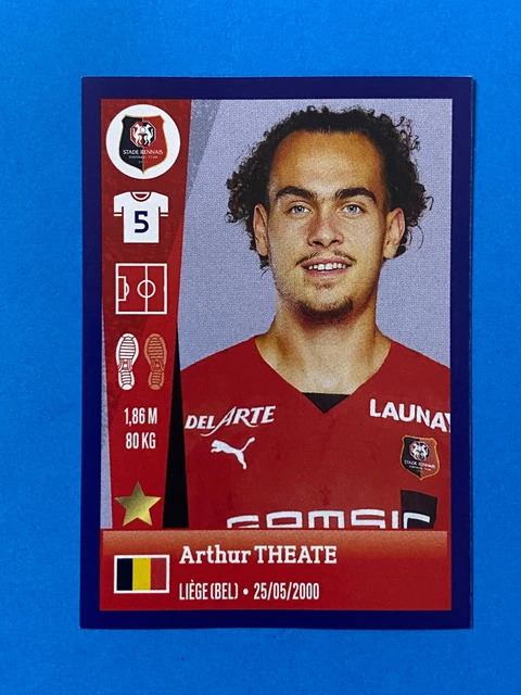 FIGURINE PANINI STICKER Foot 2023 n.379 Arthur Theate (Stade Rennais ...