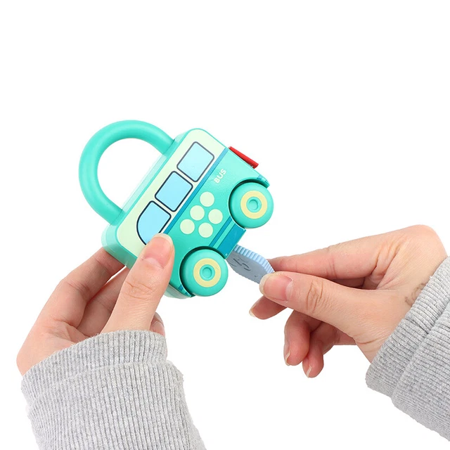 KIDS LEARNING LOCKS with Keys Educational Numbers Matching Counting Car ...
