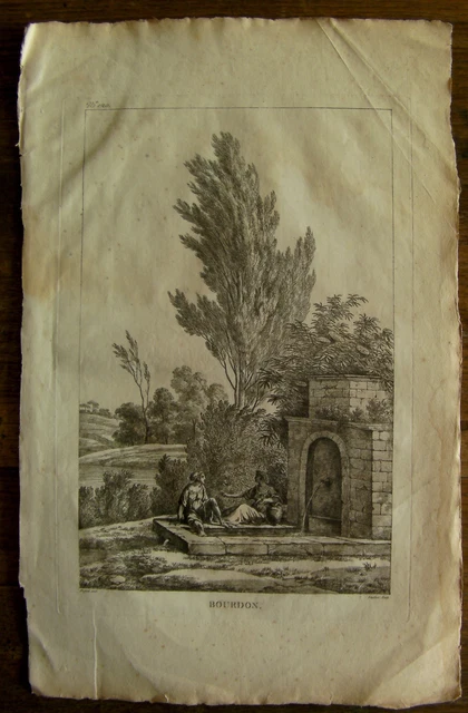 18TH CENTURY ENGRAVING on watermarked yard etching engraving print £46. ...