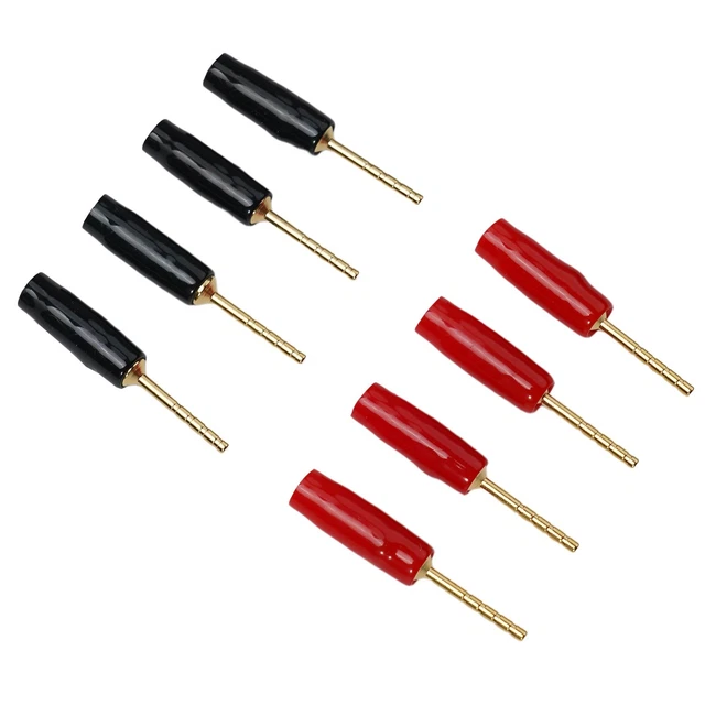 2MM BANANA PLUG Red Black 8PCS Set with Screw Type Safe and Reliable ...