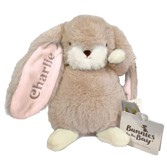 PERSONALISED BUNNY SOFT Toy Baby Comforter Cream Plush Gift £64.99 ...