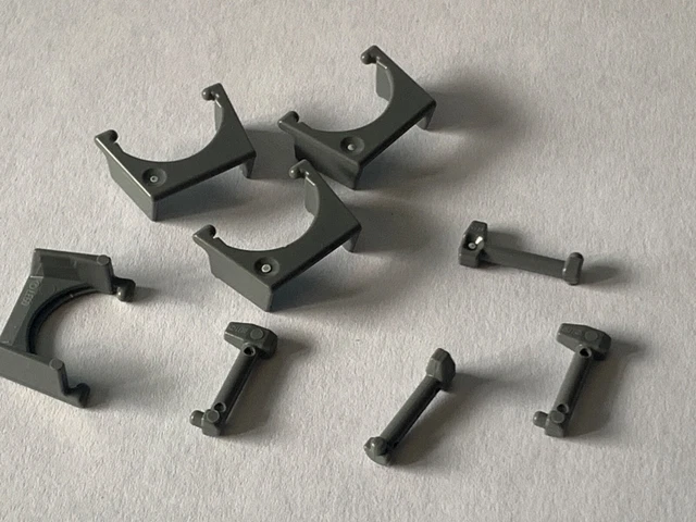 LEGO STAR WARS 8 parts dark grey VISORS & MICROPHONE FROM 75267 75373 £ ...