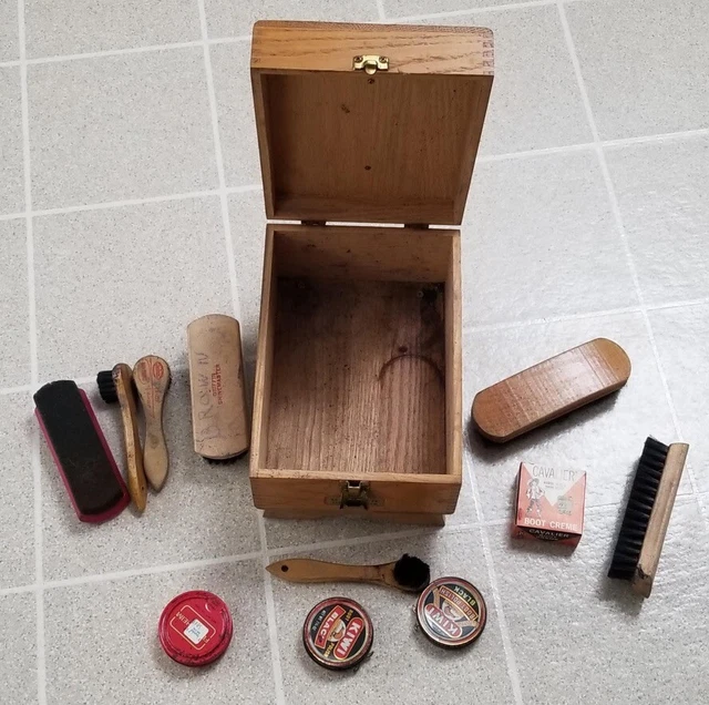 VINTAGE GRIFFIN SHINEMASTER Shoe Polishing Box $22.99 - PicClick