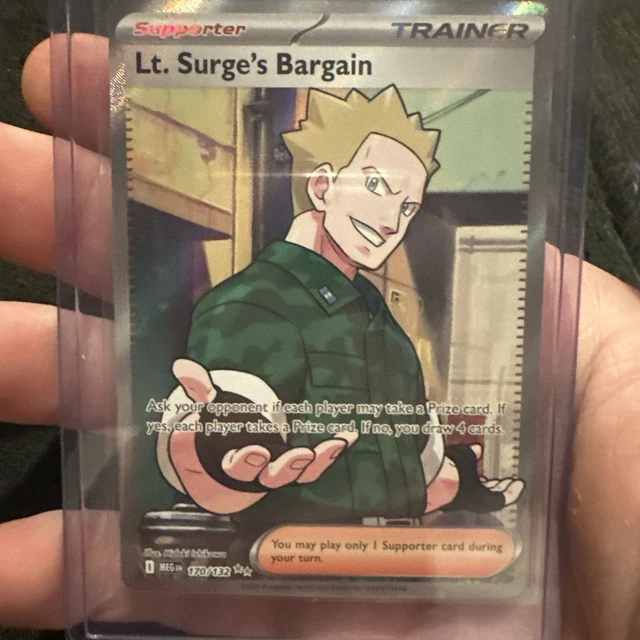 POKÉMON TCG: MEGA Evolution Lt. Surge's Bargain 170/132 £5.45 - PicClick UK