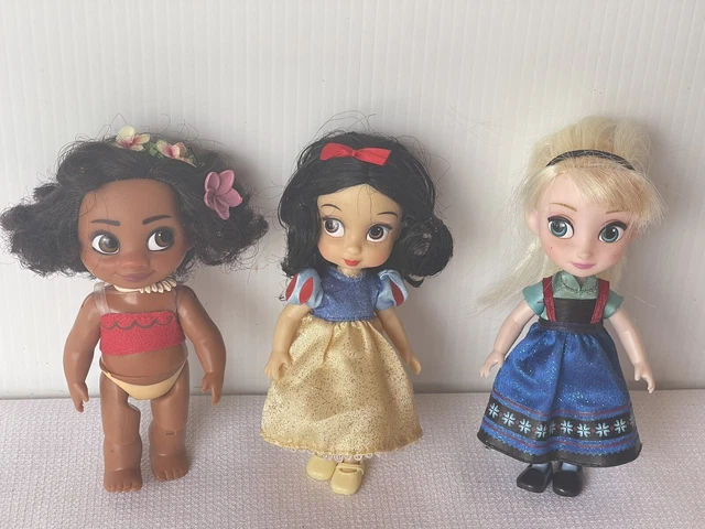 DISNEY ANIMATORS’ PRINCESS Doll Lot, Snow White, Moana, Frozen Elsa ...