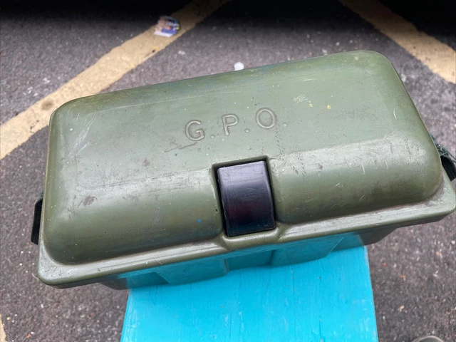 VINTAGE G.P.O TELECOM Plastic Carry Tool Utility Box Bag Container £39. ...
